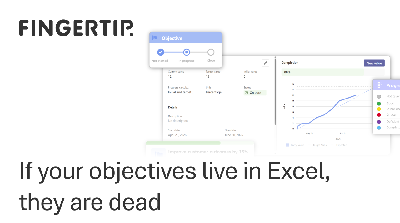 Fingertip: Objectives that live in Excel will never succeed